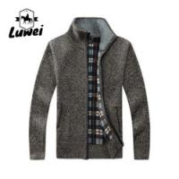 China Full Zip Male Cardigan Clothing Zip Up Thicken Utility Knit Large Size Men Men's Sweaters Jackets with Pocket for sale