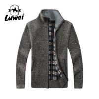 China Winter Thick Warm Turtleneck Giacca Oversize Utility Elastic Men's Knitwear Cardigan Zipper Knitted Sweater Jackets for sale