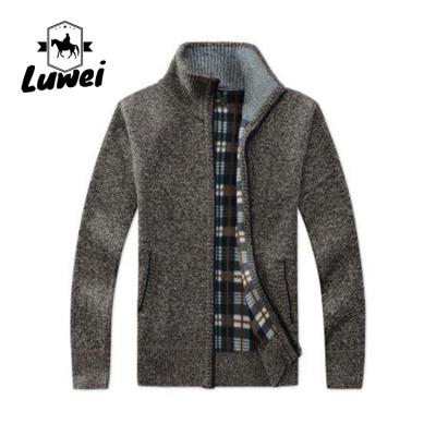 China Winter Thick Warm Turtleneck Giacca Oversize Utility Elastic Men's Knitwear Cardigan Zipper Knitted Sweater Jackets for sale