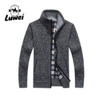 China Winter Thick Warm Turtleneck Giacca Oversize Utility Elastic Men's Knitwear Cardigan Zipper Knitted Sweater Jackets for sale