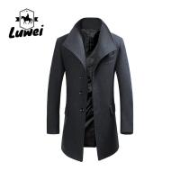 China Winter Men Jacket Chaquetas Rectas Para Hombre Blouson Utility Outerwear Long Overcoat Elegant Slim Long Coats for sale