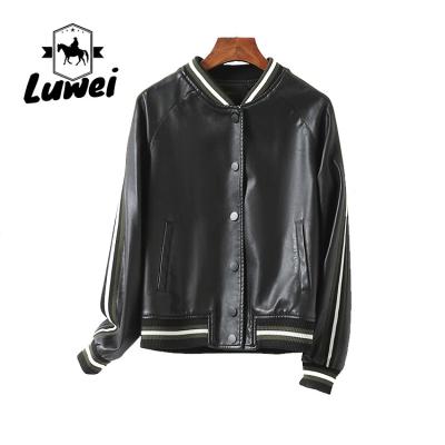 China Plus Size Stand Collar Leather Motorcyclejaqueta Windcheater Utility Outdoor Sports Women Faux Fur Jacket for sale