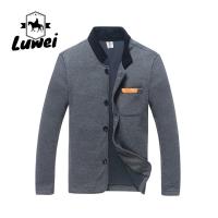 China Utility Palto Abrigos De Hombre Men's Slim Edition Single Buckle Solid Color Long Sleeve Collar Jacket for sale