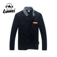 China Utility Palto Abrigos De Hombre Men's Slim Edition Single Buckle Solid Color Long Sleeve Collar Jacket for sale