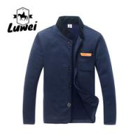 China Utility Palto Abrigos De Hombre Men's Slim Edition Single Buckle Solid Color Long Sleeve Collar Jacket for sale