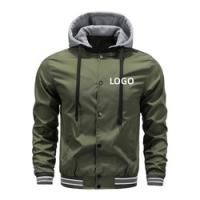 China 2023 new cross-border hooded detachable single breathable fabric men's baseball jacket for sale