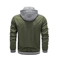 China Custom wholesale print logo blank plain polyester black boys bomber baseball varsity jacket for men for sale