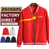 China New Bomber Casual Jacket Men's Jacket Men Youth Double-sided Pilot Fattening Plus Size Stand Polyester Zipper Jacket Knitted for sale