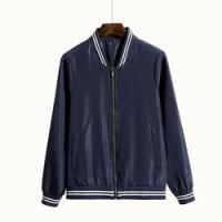 China New Bomber Casual Jacket Men's Jacket Men Youth Double-sided Pilot Fattening Plus Size Stand Polyester Zipper Jacket Knitted for sale