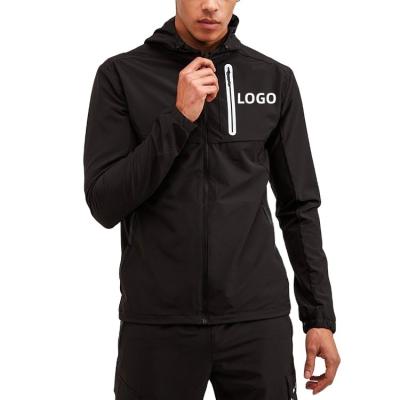 China Men custom logo design streetwear windbreaker rain jacket nylon softshell waterproof woven outdoor sports running jacket for men for sale