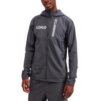 China Men custom logo design streetwear windbreaker rain jacket nylon softshell waterproof woven outdoor sports running jacket for men for sale