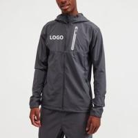 China Men custom logo design streetwear windbreaker rain jacket nylon softshell waterproof woven outdoor sports running jacket for men for sale