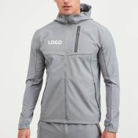 China Men custom logo design streetwear windbreaker rain jacket nylon softshell waterproof woven outdoor sports running jacket for men for sale