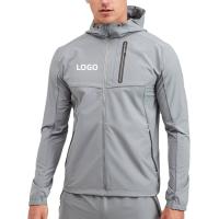 China OEM men custom logo streetwear windbreaker rain jacket nylon softshell tactical outdoor sports woven running jacket for men for sale