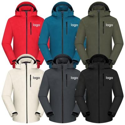 China 2023 Wholesale Custom embroidery logo waterproof Zipper softshell Jacket Polyester coats Windbreaker jacket for men for sale