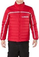 China Warm Duck Down Puffer Jacket Dyed Embroidered Corduroy With Hood for sale