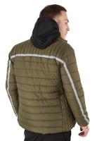 China Puffer Padded Down Jacket Emboss Printing Outdoor Winter Men Coats for sale