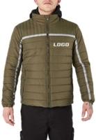 China Puffer Padded Down Jacket Emboss Printing Outdoor Winter Men Coats for sale