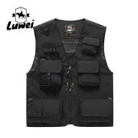 China Summer Multiple Pockets Tactics Mesh Slim Utility Oversize Utility Outdoor Fishing Male Dress Sleeveless Hunting Vests for Men for sale