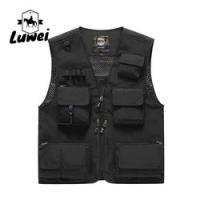 China Summer Multiple Pockets Tactics Mesh Slim Utility Oversize Utility Outdoor Fishing Male Dress Sleeveless Hunting Vests for Men for sale