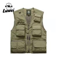 China Summer Multiple Pockets Tactics Mesh Slim Utility Oversize Utility Outdoor Fishing Male Dress Sleeveless Hunting Vests for Men for sale