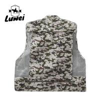 China Casual Cardigan Waistcoats Travel Camouflage Mesh Utility Photography Tactics Men Vest Mesh with Multiple Pockets for sale