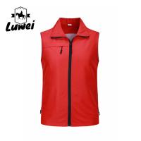 China New Male Casual Summer Big Size Reflective Slim Fit Lapel Utility Zipper Thin Workwear Waistcoats Oversized Vests for Men for sale