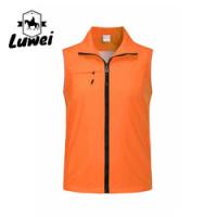 China New Male Casual Summer Big Size Reflective Slim Fit Lapel Utility Zipper Thin Workwear Waistcoats Oversized Vests for Men for sale