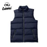China Luxury Quality Weighted Sleeveless Fishing Utility Custom Cotton Quilted Coat-half Sleeve Zipper Waistcoat Men Vest for sale