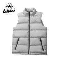 China Luxury Quality Weighted Sleeveless Fishing Utility Custom Cotton Quilted Coat-half Sleeve Zipper Waistcoat Men Vest for sale