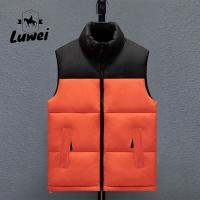 China Winter Clothing Thick Gilets Quilted Warm Utility Contrasting Colors Sleeveless Waistcoat Vest Plus Size Vest Men for sale