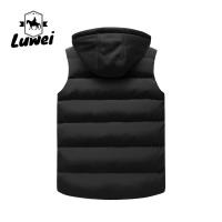 China Luxury Custom High Quality Sleeveless Detachable Hat Cargo Mens Wear Outdoor Winter Utility Vest Waistcoat for sale
