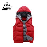 China China Custom Utility Warm Thick Waistcoat Utility Cotton Stand Collar Zipper Male Quilted Dress Vest Men with Hoodie for sale