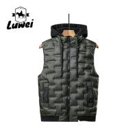 China Custom Oversize Knit Windproof Thick Utility Polyester Cotton Luxury Quilted Waistcoat Thermal Casual Vests for Men for sale
