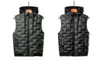 China Custom Oversize Knit Windproof Thick Utility Polyester Cotton Luxury Quilted Waistcoat Thermal Casual Vests for Men for sale