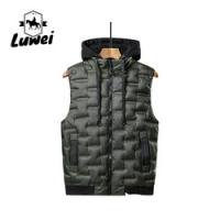 China Custom Oversize Knit Windproof Thick Utility Polyester Cotton Luxury Quilted Waistcoat Thermal Casual Vests for Men for sale