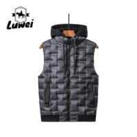 China Custom Oversize Knit Windproof Thick Utility Polyester Cotton Luxury Quilted Waistcoat Thermal Casual Vests for Men for sale