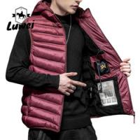China Custom Classic Men Clothing Sleeveless Utility Waistcoats Hooded Quilted Warm Cotton Coat Waterproof Heated Vest for sale