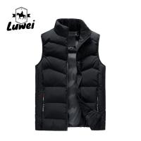 China High Quality Male Outdoor Warm Waistcoat Utility Quilted Polyester Sleeveless Zip Up Gillet Thick Cotton Vest for Men for sale