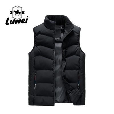 China High Quality Male Outdoor Warm Waistcoat Utility Quilted Polyester Sleeveless Zip Up Gillet Thick Cotton Vest for Men for sale
