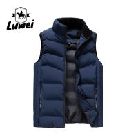 China High Quality Male Outdoor Warm Waistcoat Utility Quilted Polyester Sleeveless Zip Up Gillet Thick Cotton Vest for Men for sale