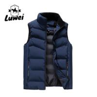 China High Quality Male Outdoor Warm Waistcoat Utility Quilted Polyester Sleeveless Zip Up Gillet Thick Cotton Vest for Men for sale