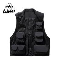 China Hot Sale Outdoor Men's Photography Vest Camouflage Utility Mesh Vest Multi-pocket Fishing Men Leisure Mesh Vest for sale