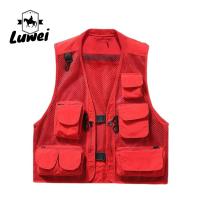China Hot Sale Outdoor Men's Photography Vest Camouflage Utility Mesh Vest Multi-pocket Fishing Men Leisure Mesh Vest for sale