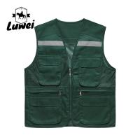 China High Quality Utility Mesh Vest Outerwear Men's Work-wear Sleeveless Multi Pocket Work Vest Men's Vest for sale