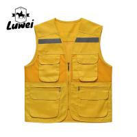 China High Quality Utility Mesh Vest Outerwear Men's Work-wear Sleeveless Multi Pocket Work Vest Men's Vest for sale
