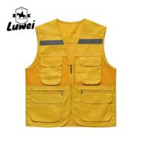 China High Quality Utility Mesh Vest Outerwear Men's Work-wear Sleeveless Multi Pocket Work Vest Men's Vest for sale