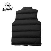 China Wholesale Custom Winter Stand Collar Sleeveless Utility Vest Men Waistcoat Down Cotton Vest Mens Gilet for sale