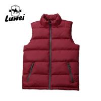 China Wholesale Custom Winter Stand Collar Sleeveless Utility Vest Men Waistcoat Down Cotton Vest Mens Gilet for sale