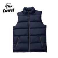 China Wholesale Custom Winter Stand Collar Sleeveless Utility Vest Men Waistcoat Down Cotton Vest Mens Gilet for sale